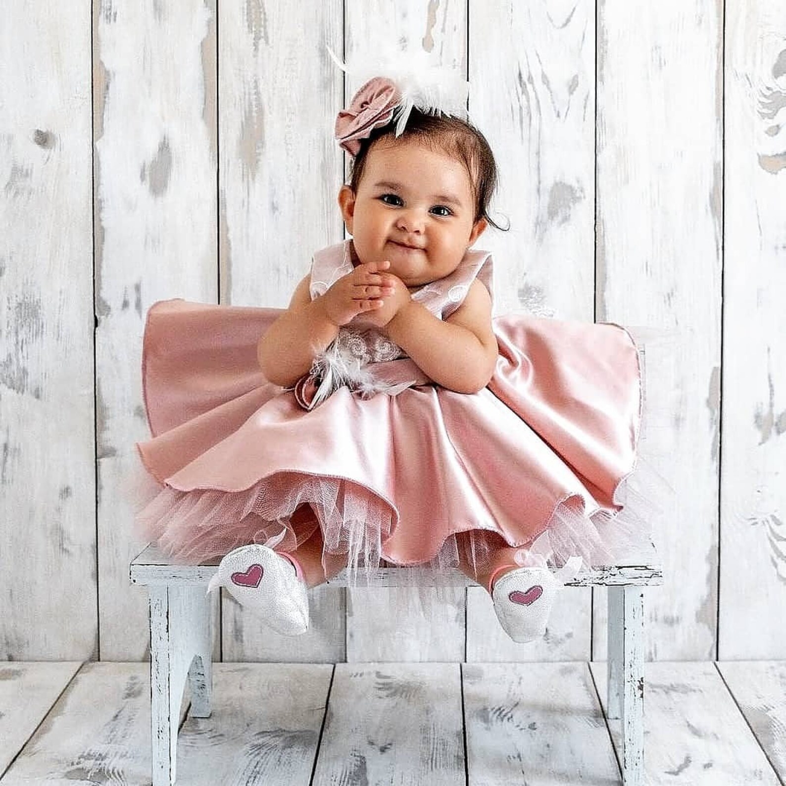 Custom Design Embriodery Baby Gown Baby Girl Rose Dress | Etsy