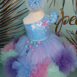 Mermaid Theme Baby Pageant Dress, Under the Sea Costume, Custom ...