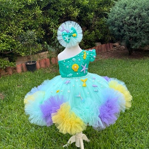 Ariel Inspired Mermaid Theme Baby Pageant Dress, Under the Sea Costume ...