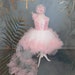 Powder Pink Girl Pageant Dress Detachable Train, Long Tail Baby Grown ...