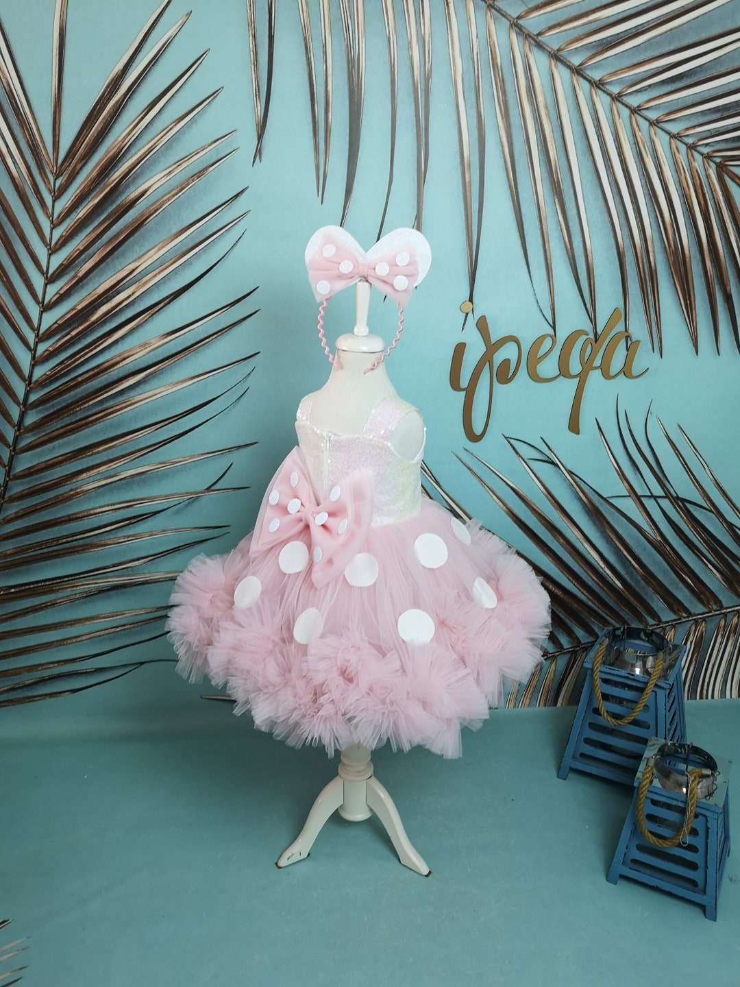 Pink Minnie Mouse Inspired Dress Costume Set, Mickey Mouse Inspired ...