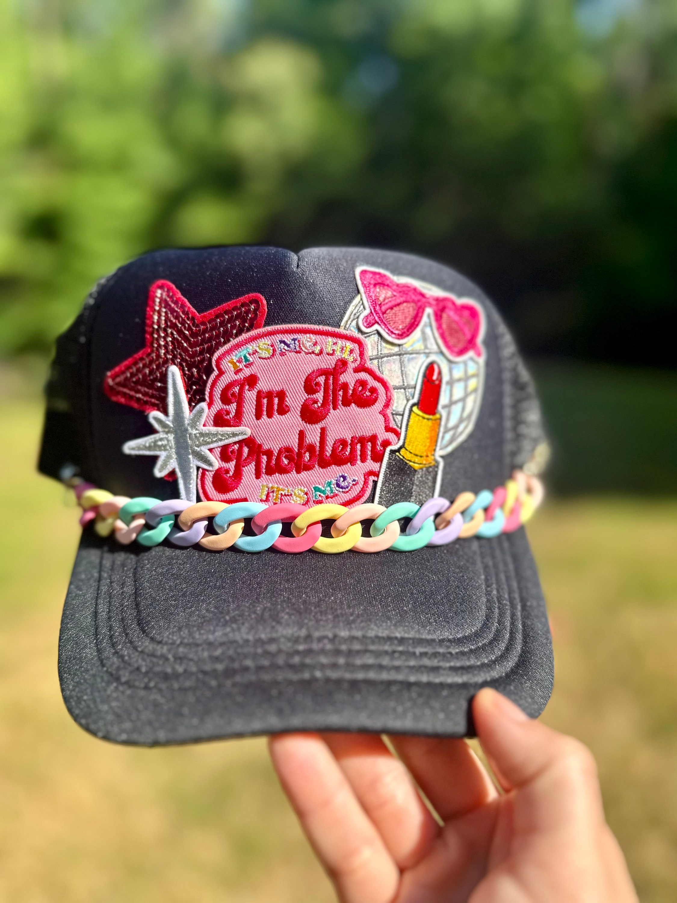 Custom Trucker Hat EMBROIDERED Patches. Multicolor Completely ...