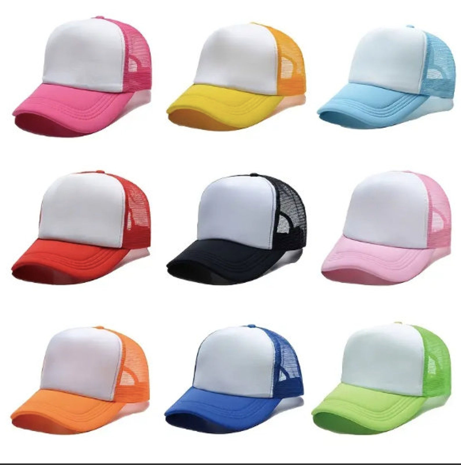 Custom Trucker Hat EMBROIDERED Patches. Multicolor Completely ...