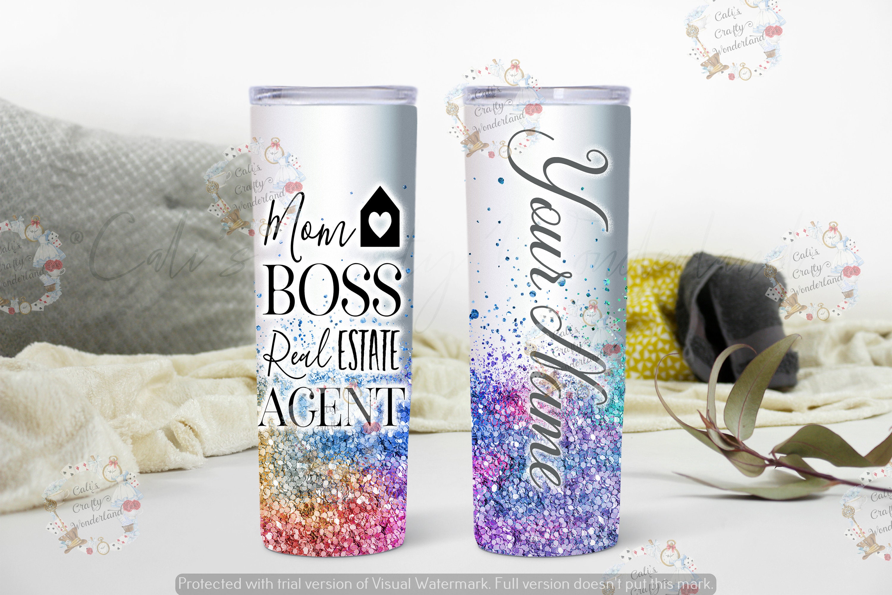 Mom Boss Real Estate Agent Realtor Life Tumbler,20 Oz Skinny Tumbler ...
