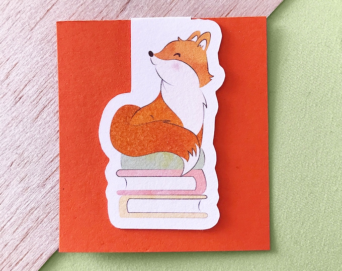 Cute Animal Bookmark Four Woodland Magnetic Bookmarks Raccoon, Fox, Owl ...