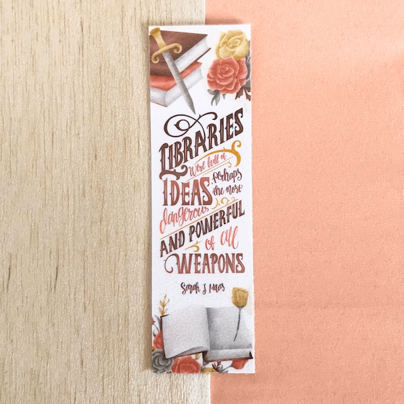 Libraries were full of ideas LAMINATED BOOKMARK | Etsy
