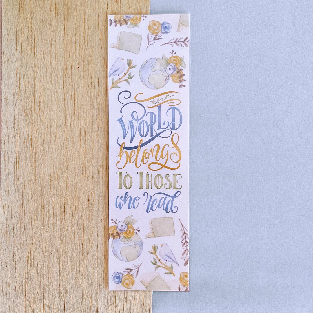 The World Belongs LAMINATED BOOKMARK - Etsy