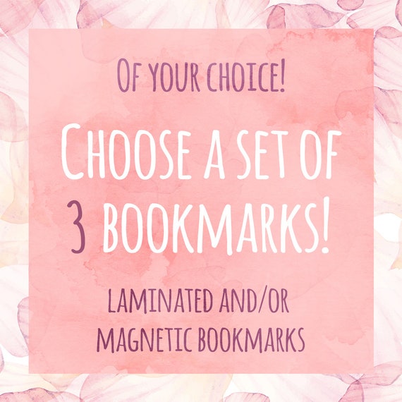 Choose a set of 3 BOOKMARKS | Etsy