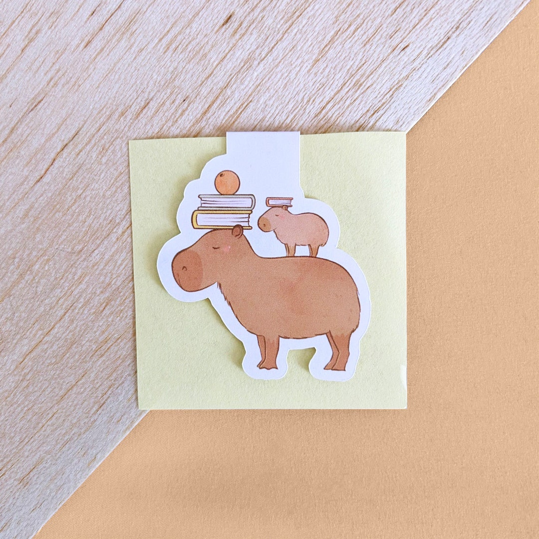 Capybara Reads MAGNETIC BOOKMARK - Etsy