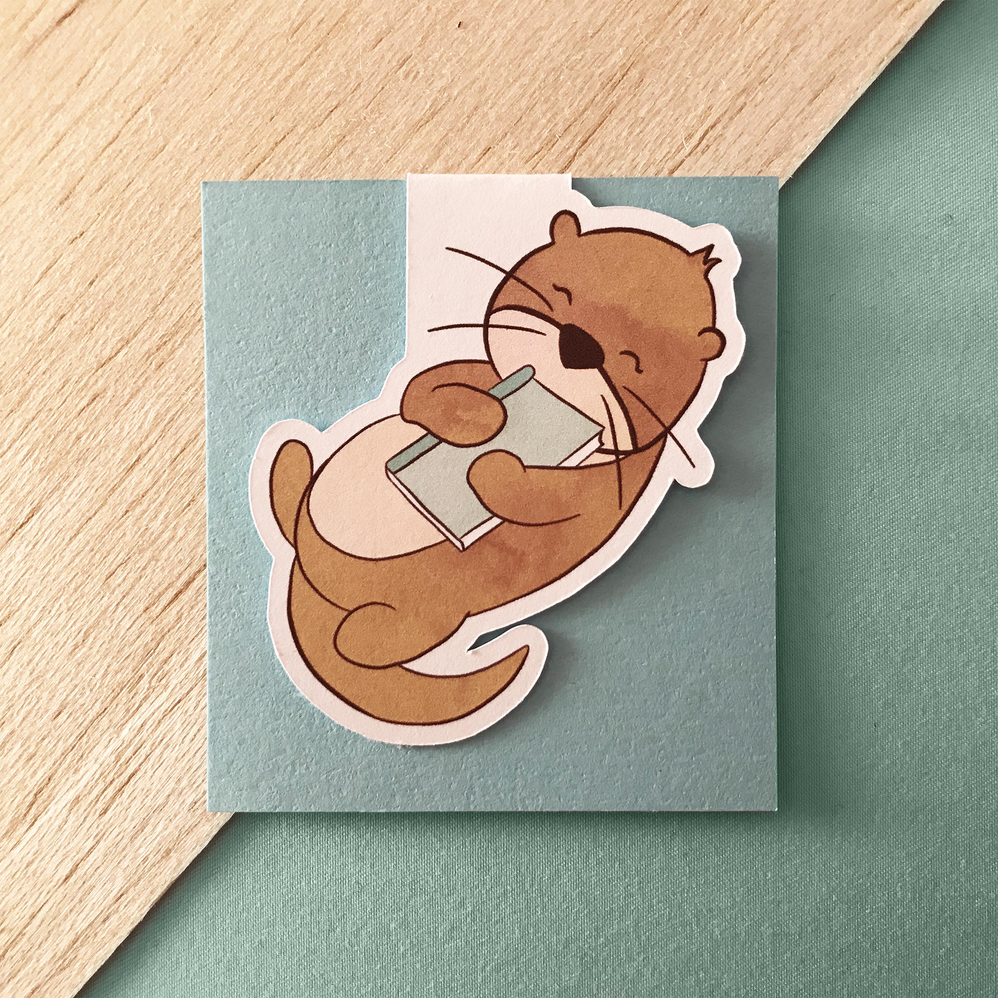 Otter Reads MAGNETIC BOOKMARK | Etsy
