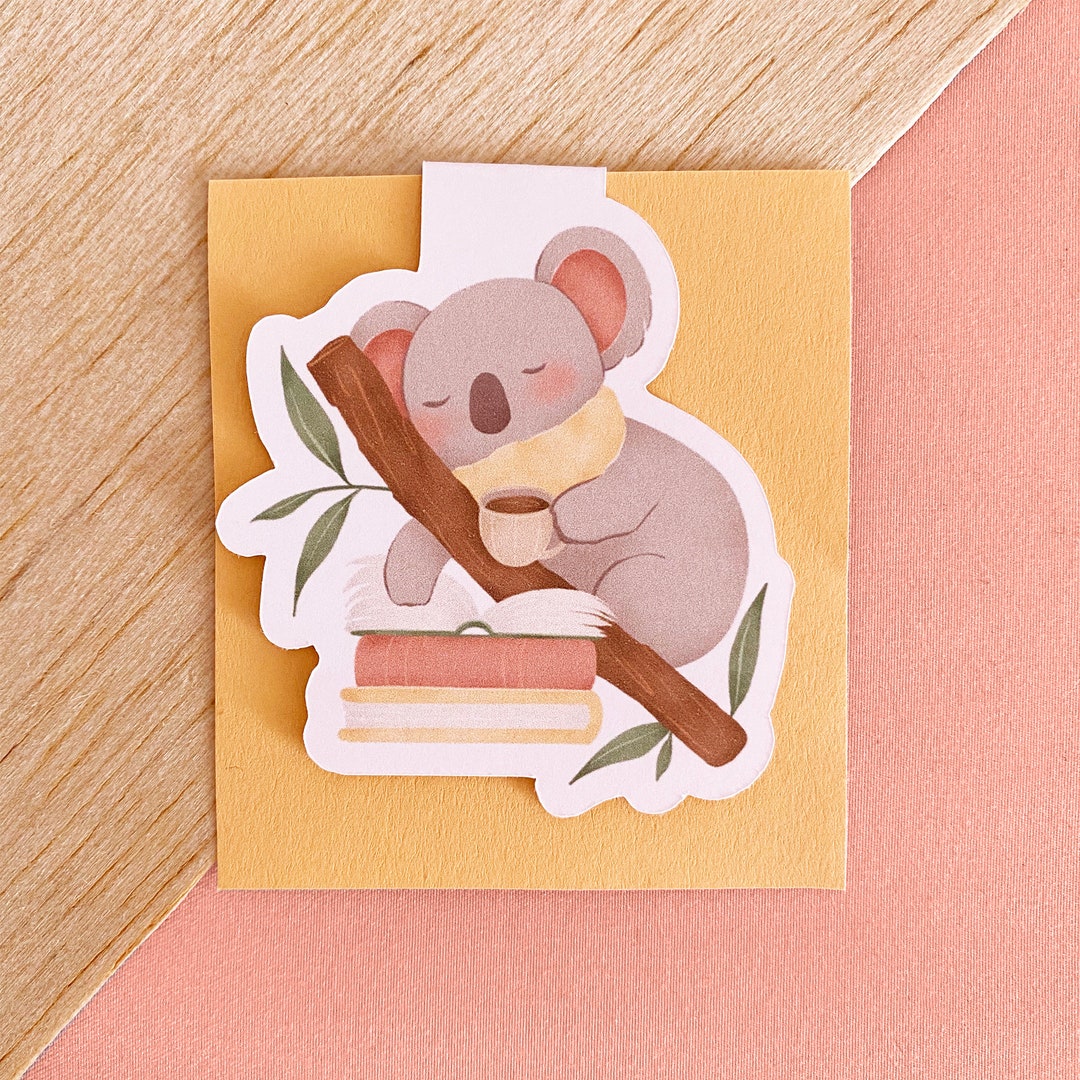 Bookish Koala MAGNETIC BOOKMARK - Etsy