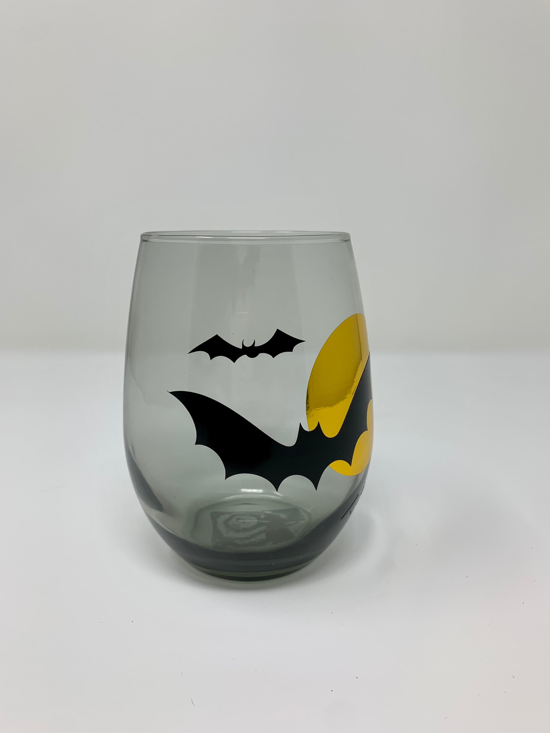 Bat and Full Moon Wine Glass - Etsy