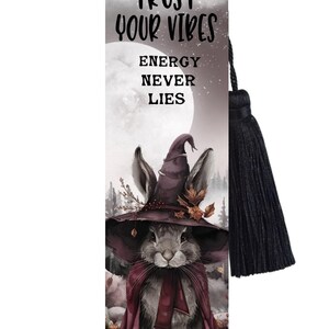 Large Metal Bookmark With Tassel - Hare Bookmark - Trust Your Vibes ...