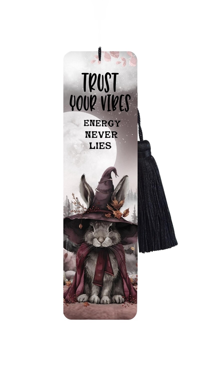 Large Metal Bookmark With Tassel - Hare Bookmark - Trust Your Vibes ...