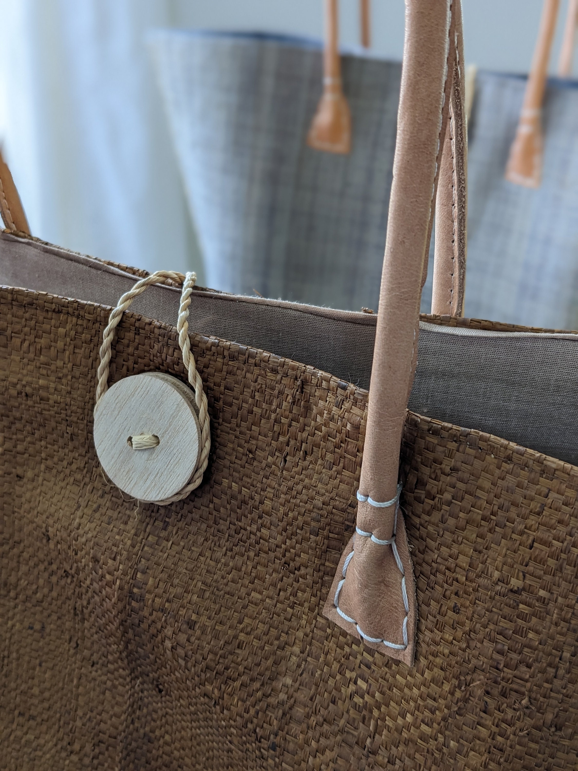 Oversized Raffia Bag Woven Straw Beach Bag Made in - Etsy