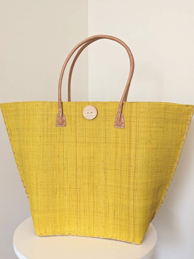 Oversized Raffia Bag Woven Straw Beach Bag Made in - Etsy