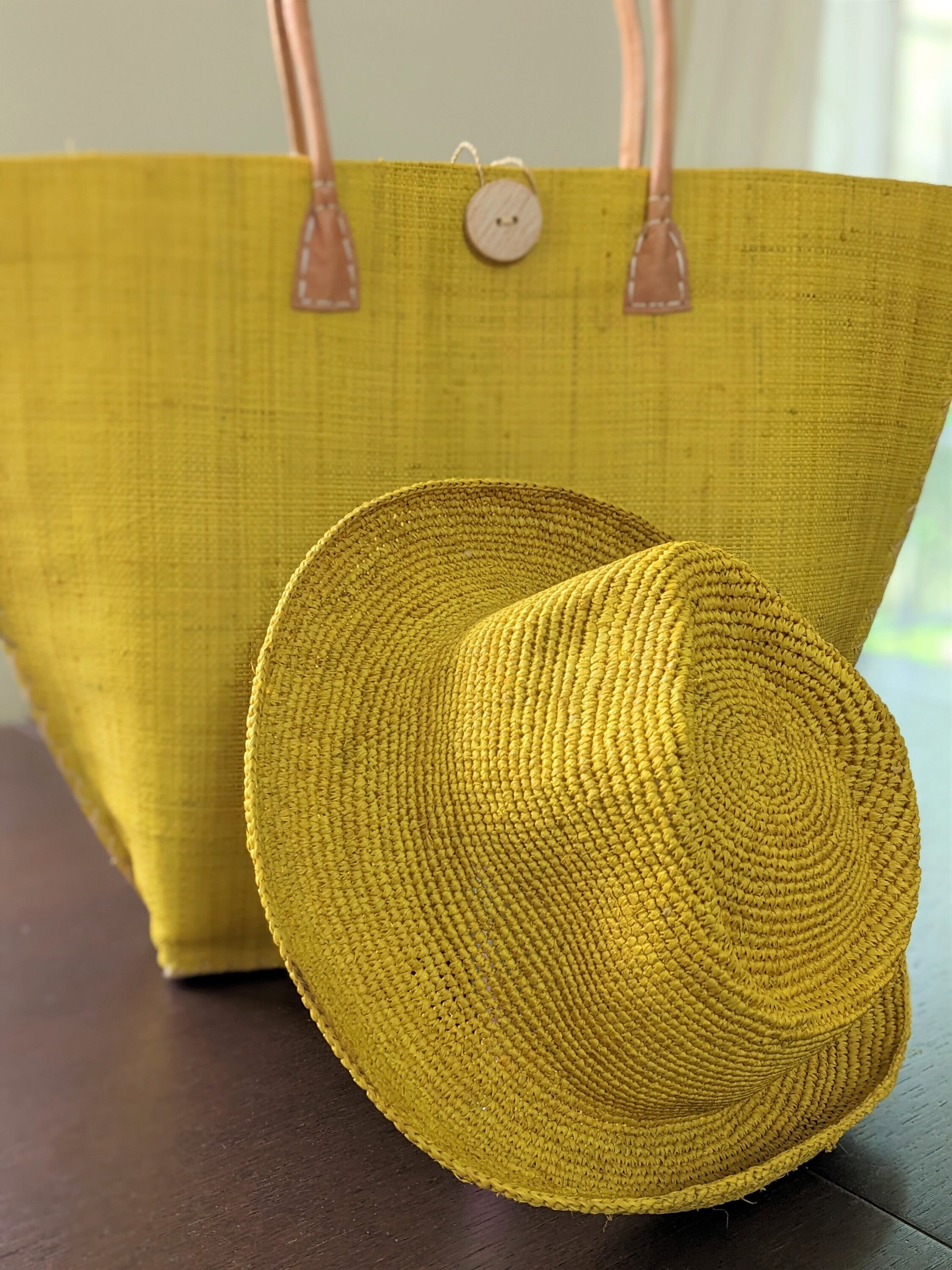 Crocheted Raffia Straw Breathable Fedora Sun Hat, Made in Madagascar - Etsy