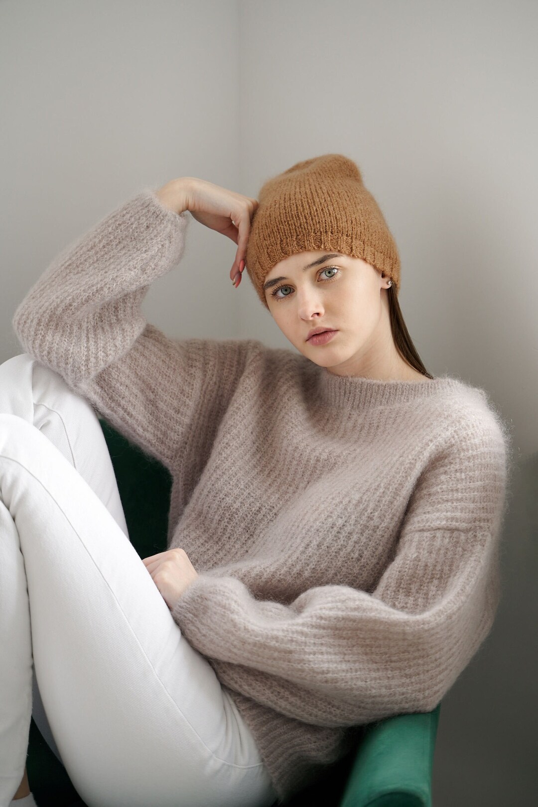 Women's Fluffy Mohair Loose Fit Oversized Sweater Light - Etsy