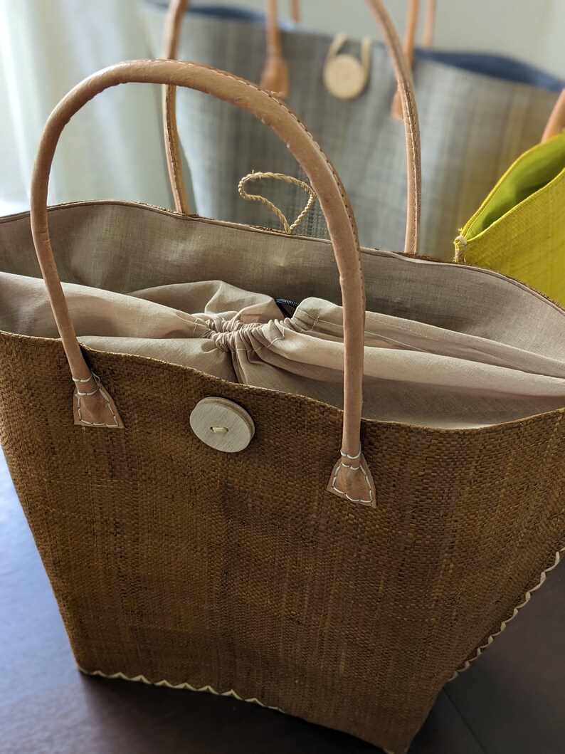 Oversized Raffia Bag Woven Straw Beach Bag Made in - Etsy