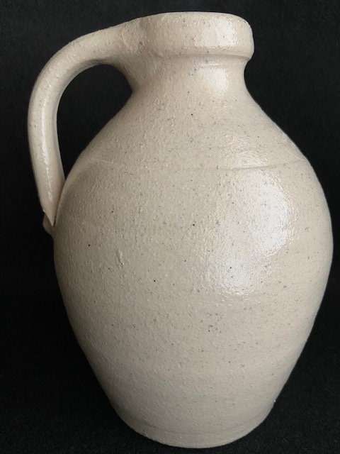 Vintage Rockdale Union Stoneware / Salt Glazed Pottery Jug With Blue ...