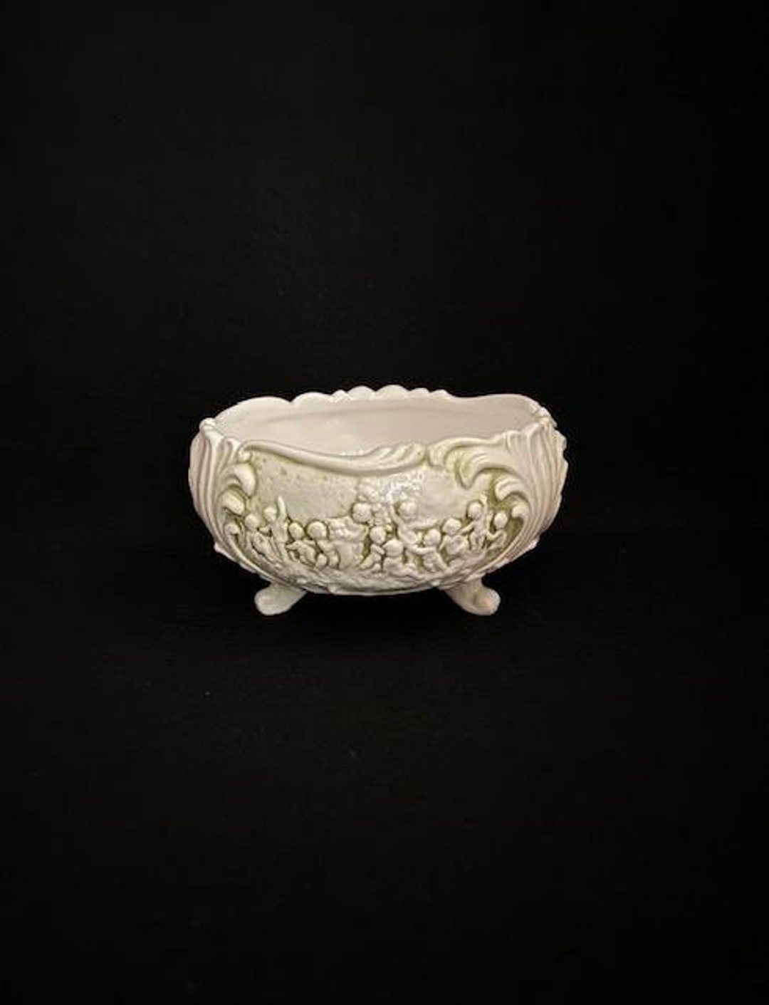 Vintage Relpo Pompei Footed Bowl With Cherubs 5754 - Etsy
