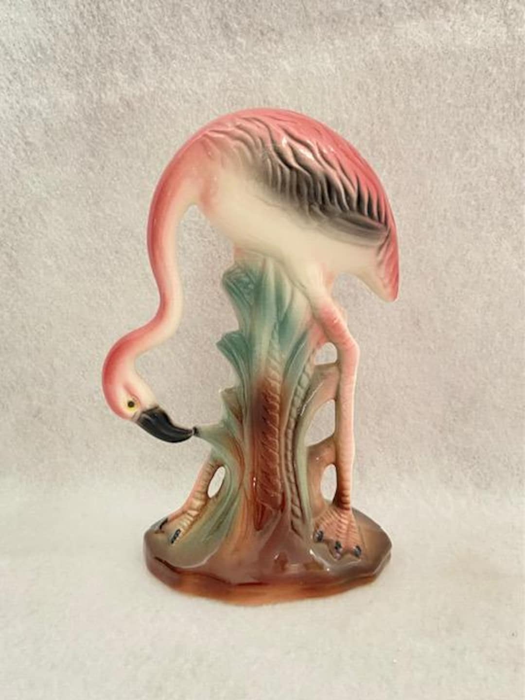 Vintage Pink Flamingo Hand Painted Figurine - Etsy