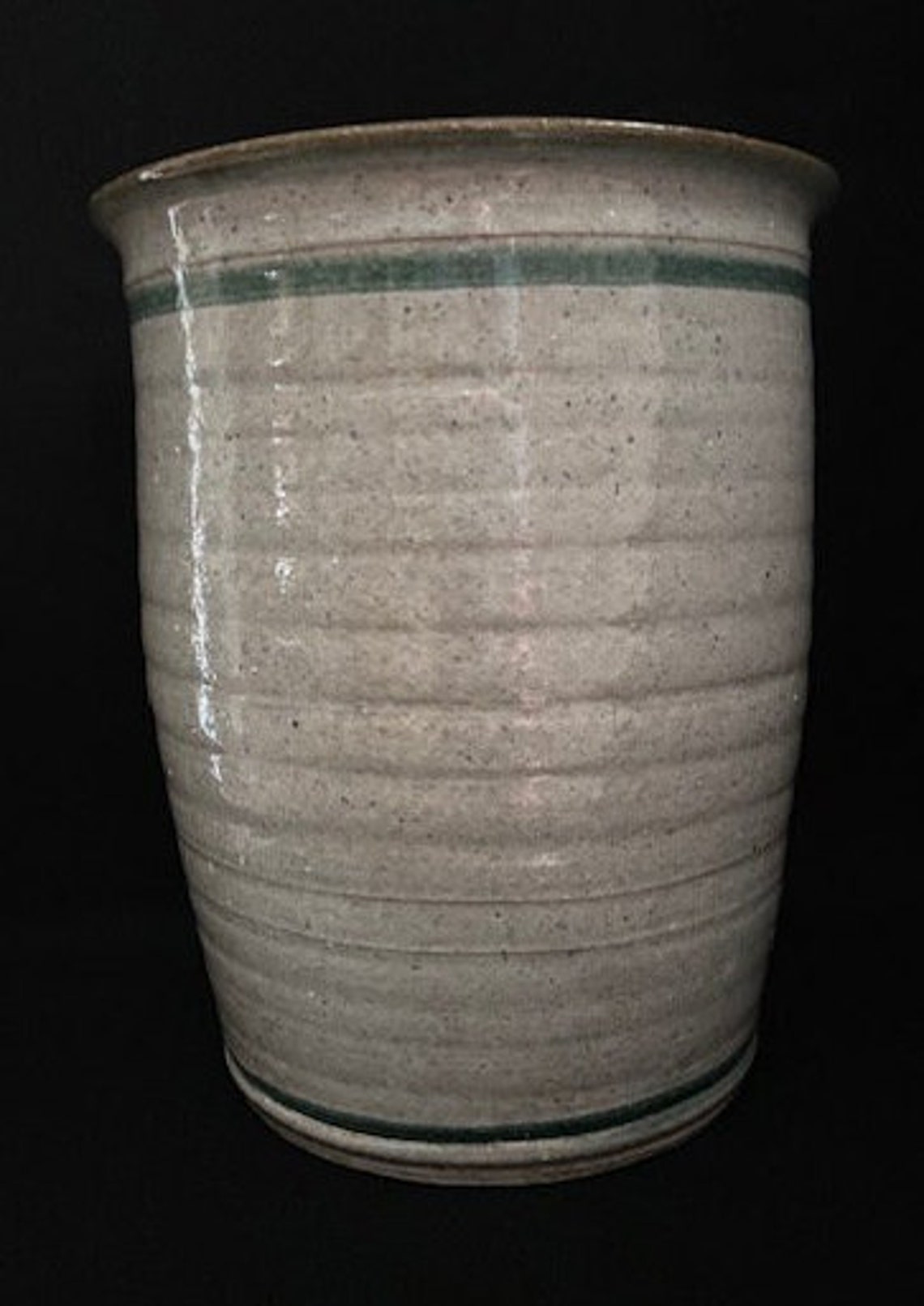 Vintage Signed Brian Marx Salt Glazed Pottery Crock / Vase / Planter ...