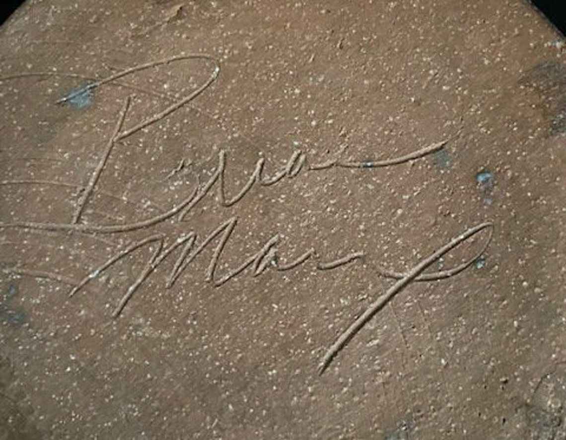 Vintage Signed Brian Marx Salt Glazed Pottery Crock / Vase / Planter ...