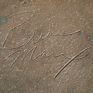 Vintage Signed Brian Marx Salt Glazed Pottery Crock / Vase / Planter ...