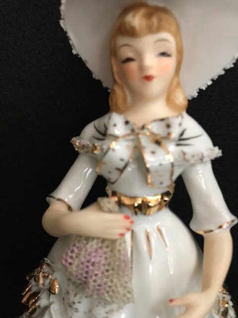 Vintage Lefton China Victorian / Elegant Lady Figurine - Etsy
