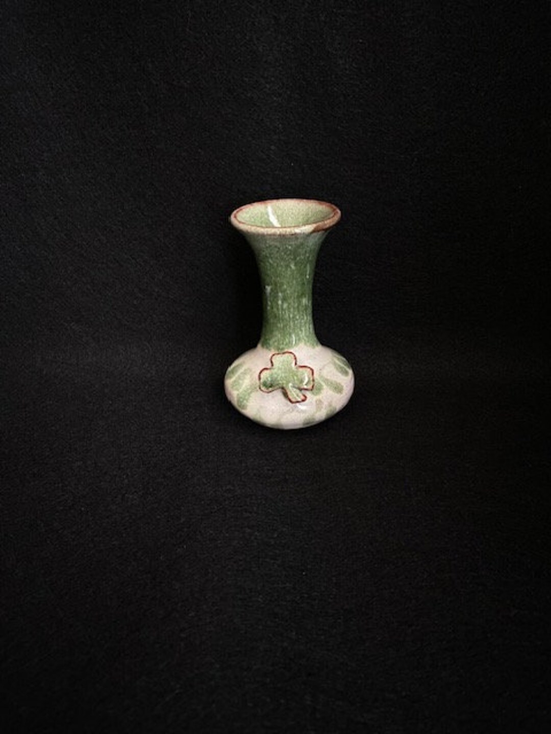 Vintage Hand Made Yvonne Mcennis Corofin Pottery Vase With Shamrock ...