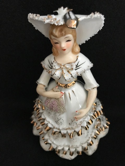 Vintage Lefton China Victorian / Elegant Lady Figurine - Etsy
