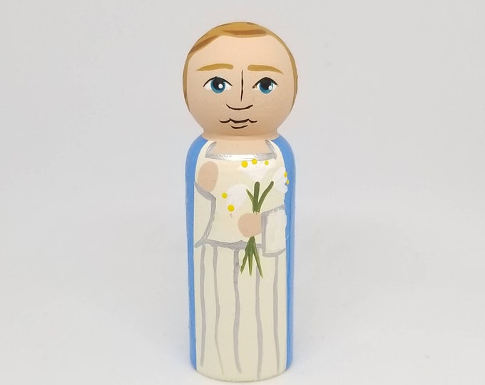 St. Gabriel the Archangel Peg Doll, Saint Peg Dolls, Catholic Gift ...