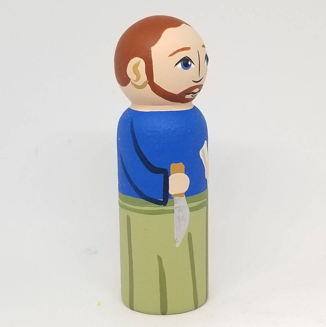 St. Bartholomew / St. Nathaniel Peg Doll | Etsy