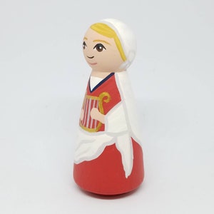 St. Cecilia Peg Doll - Etsy