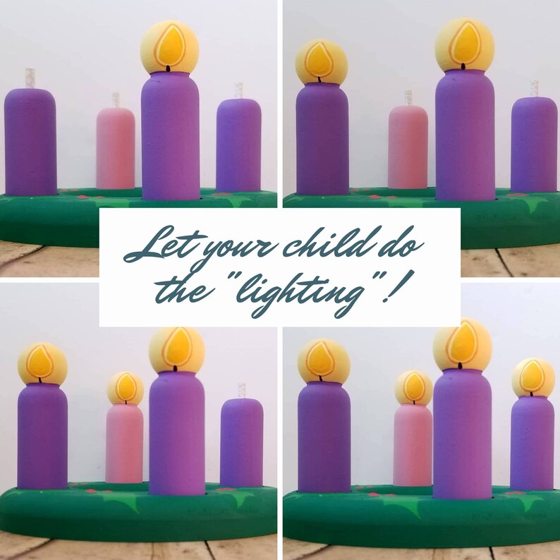 Wooden Advent Wreath - 12 Candles - Advent -christmas Wreath ...