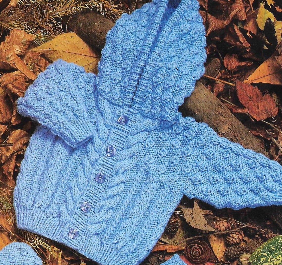 5 X Aran Knitting Pattern Children Toddler Baby Boy Girl Cable Aran PDF ...