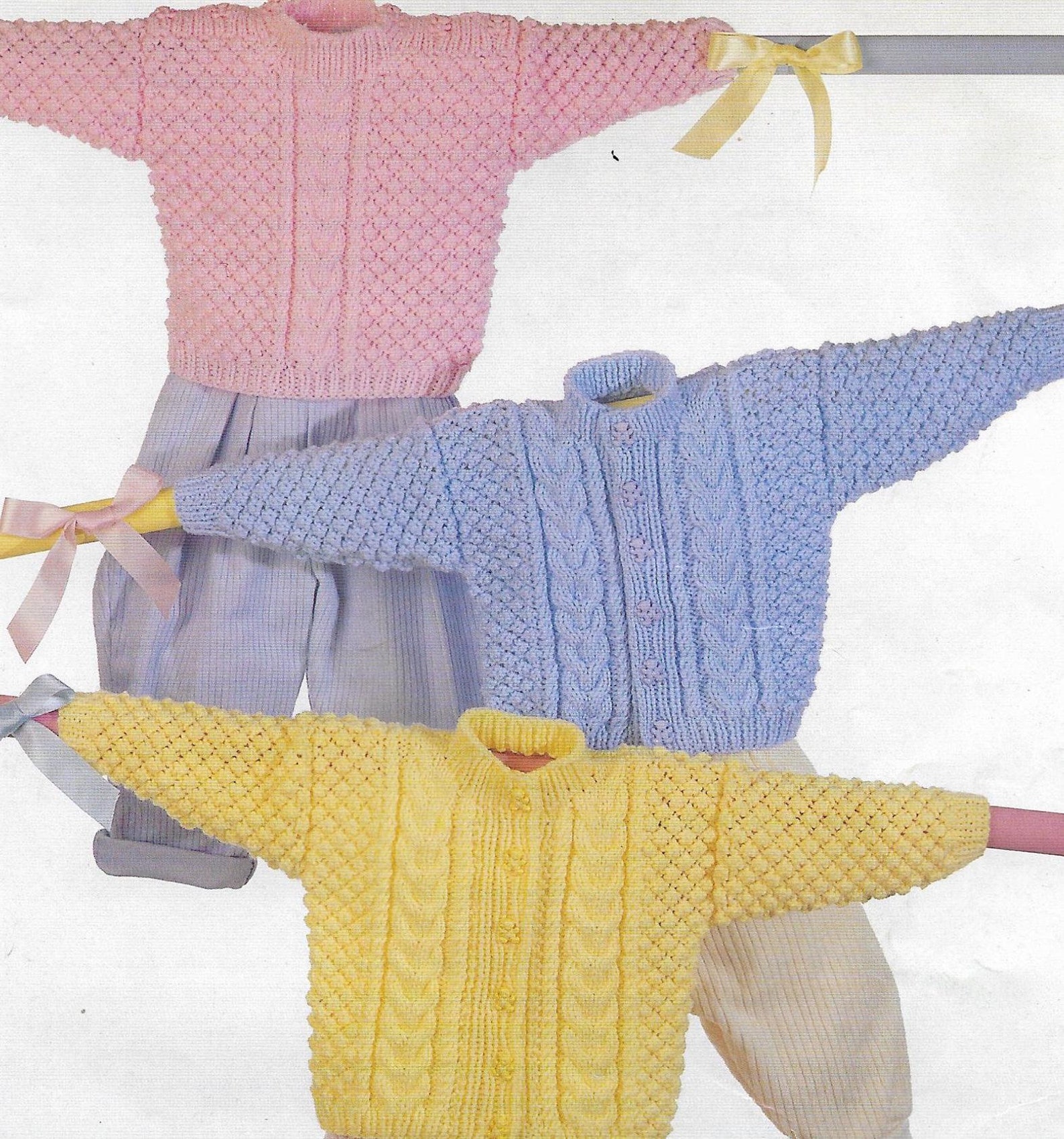 8 X Aran Knitting Pattern Children Toddler Baby Boy Girl Cable Aran PDF ...