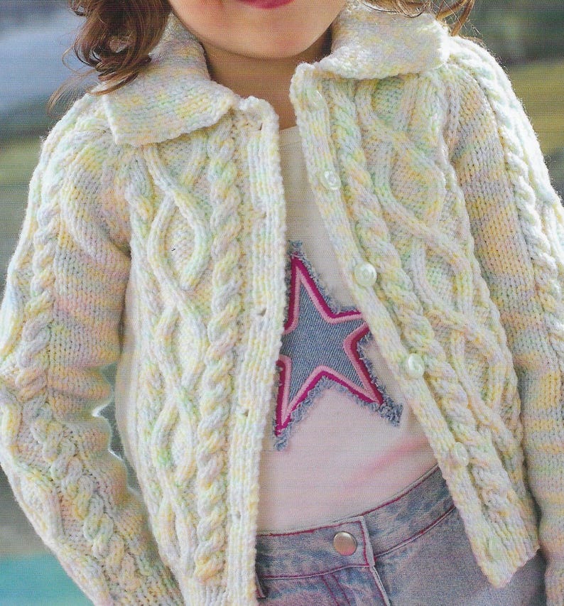 8 X Aran Knitting Pattern Children Toddler Baby Boy Girl Cable Aran PDF ...