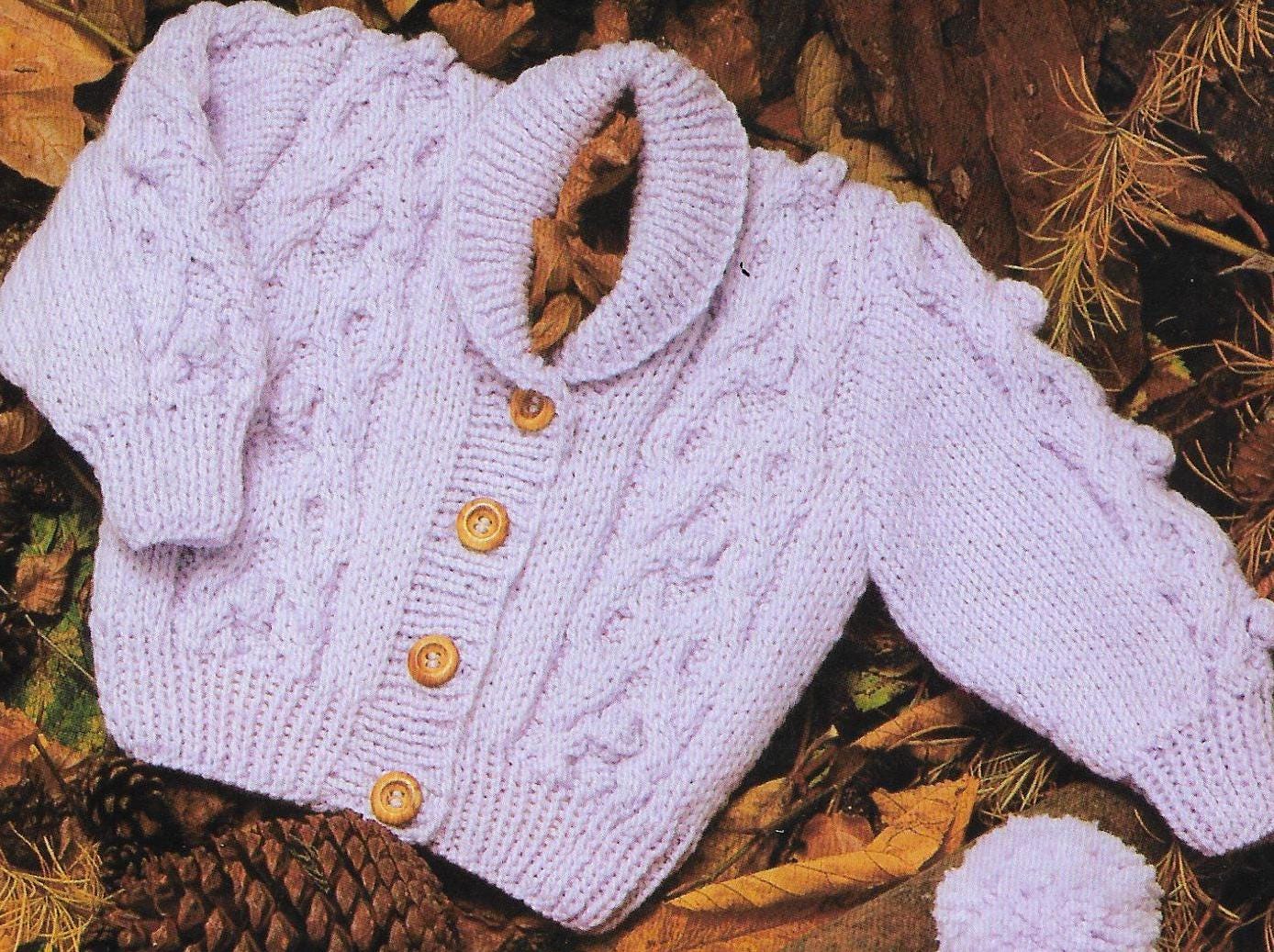 5 X Aran Knitting Pattern Children Toddler Baby Boy Girl Cable Aran PDF ...