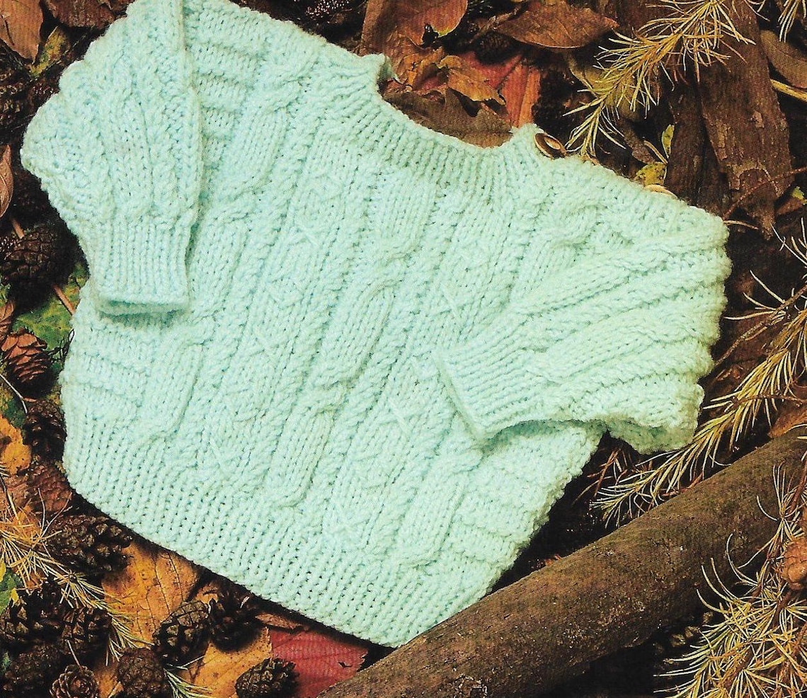 5 X Aran Knitting Pattern Children Toddler Baby Boy Girl Cable Aran PDF ...