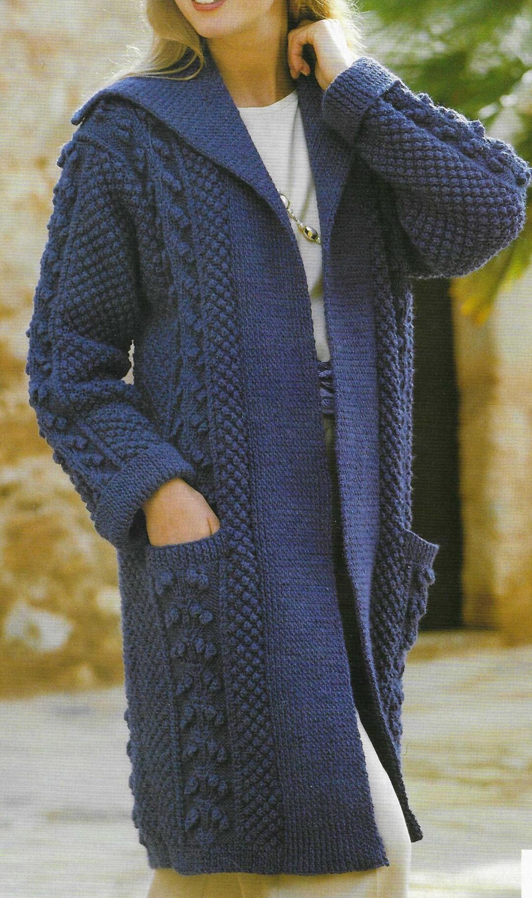 Aran Cable Jacket Coat Aran Knitting Pattern Aran Ladies Women Aran ...