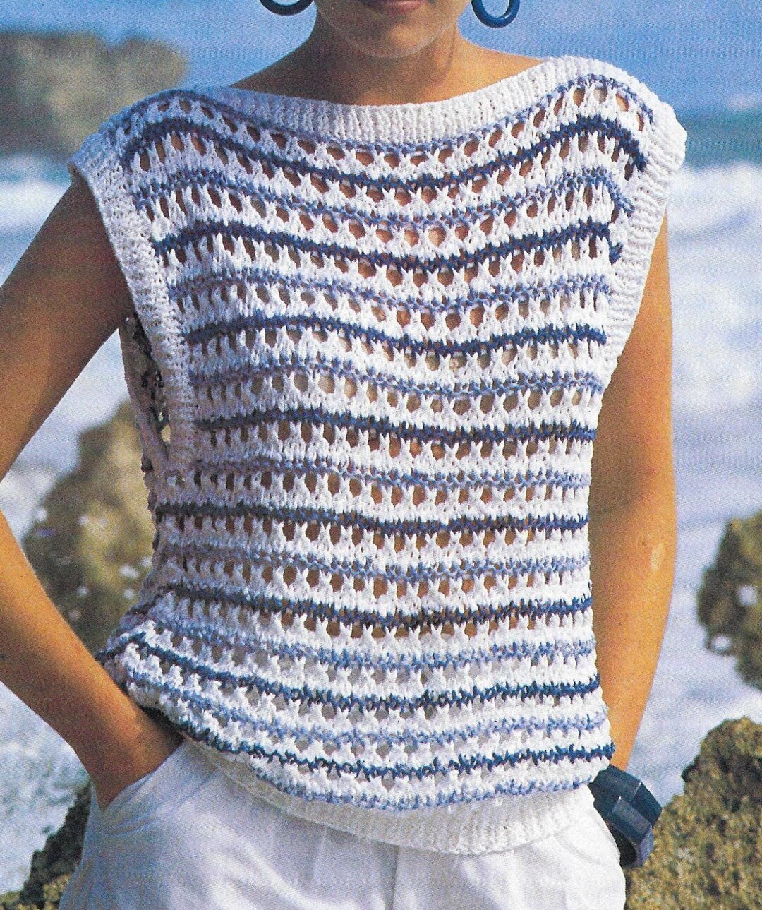 19 X Womens Top Cotton Knitting Pattern PDF Download Ladies Summer ...