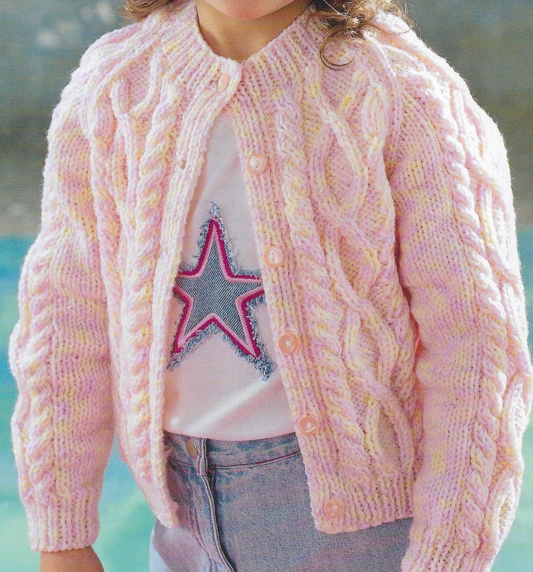 8 X Aran Knitting Pattern Children Toddler Baby Boy Girl Cable Aran PDF ...