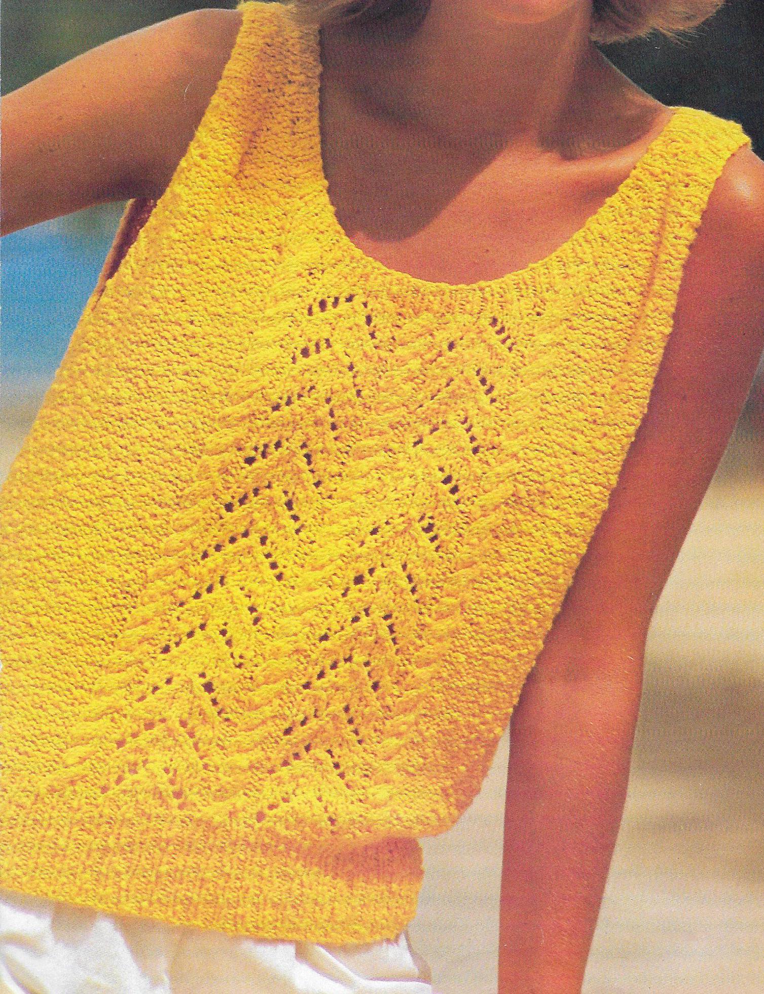 19 X Womens Top Cotton Knitting Pattern PDF Download Ladies Summer ...