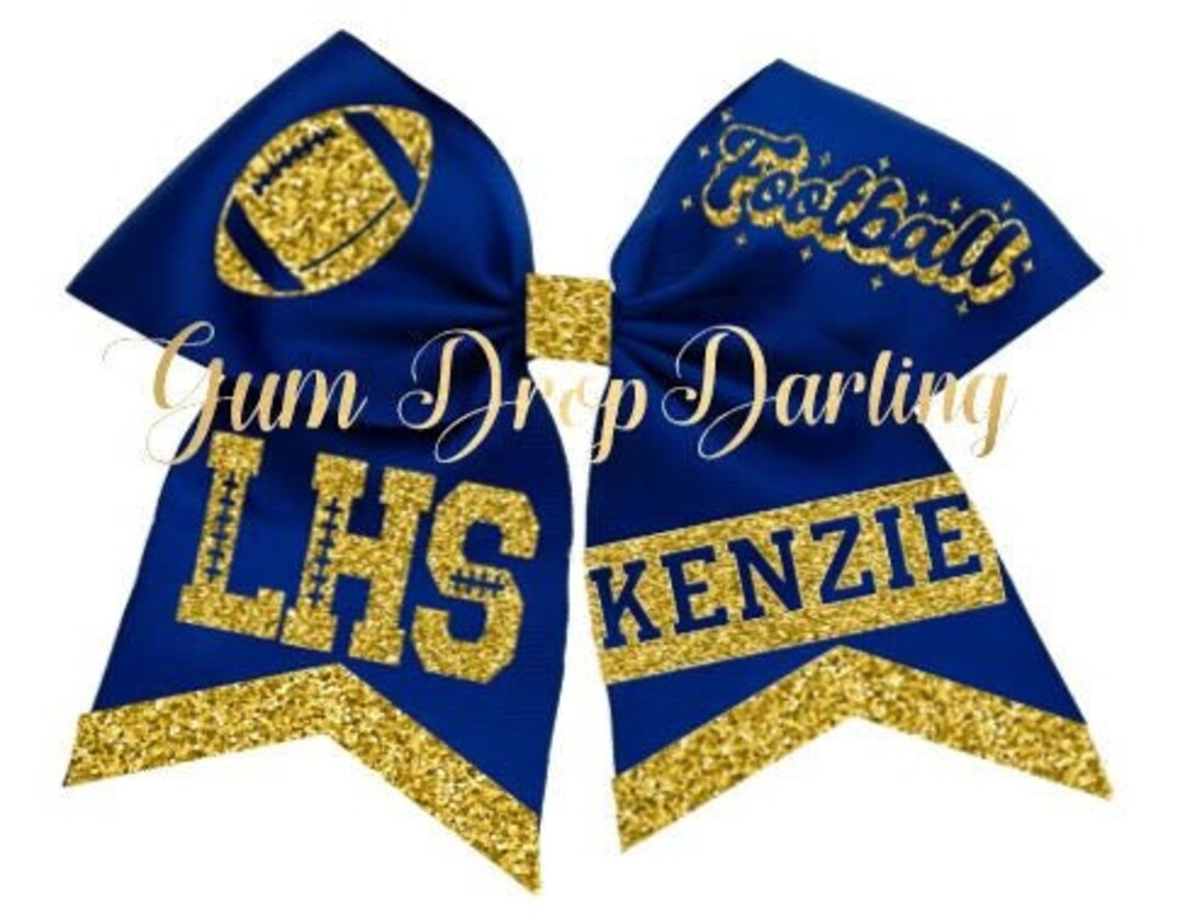 Custom Football Cheer Bow, Cheer Bow, Glitter Cheer Bow, Glitter Bow ...