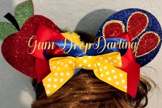 Snow White Inspired Mouse Ears Mickey Ears Minnie Ears - Etsy