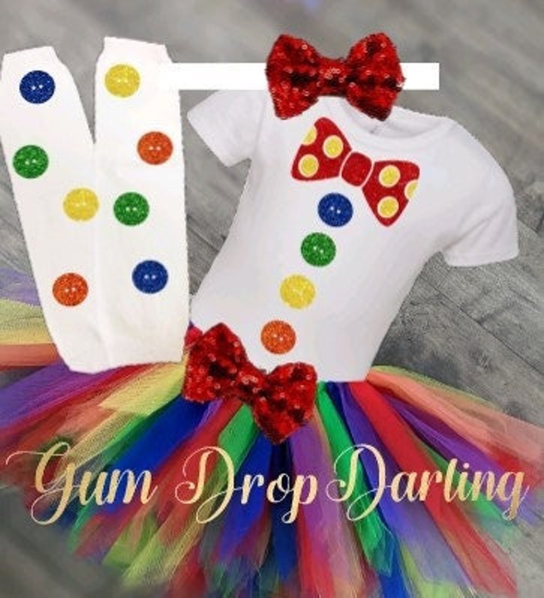 Clown Tutu Outfit, Girl Clown Tutu, Halloween Clown, Birthday Clown ...