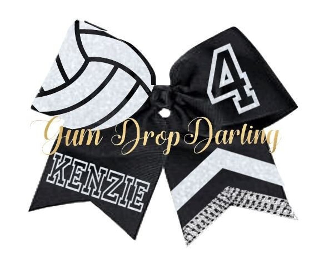 Custom Volleyball Bow, Glitter Volleyball Bow, Glitter Volleyball Bow ...