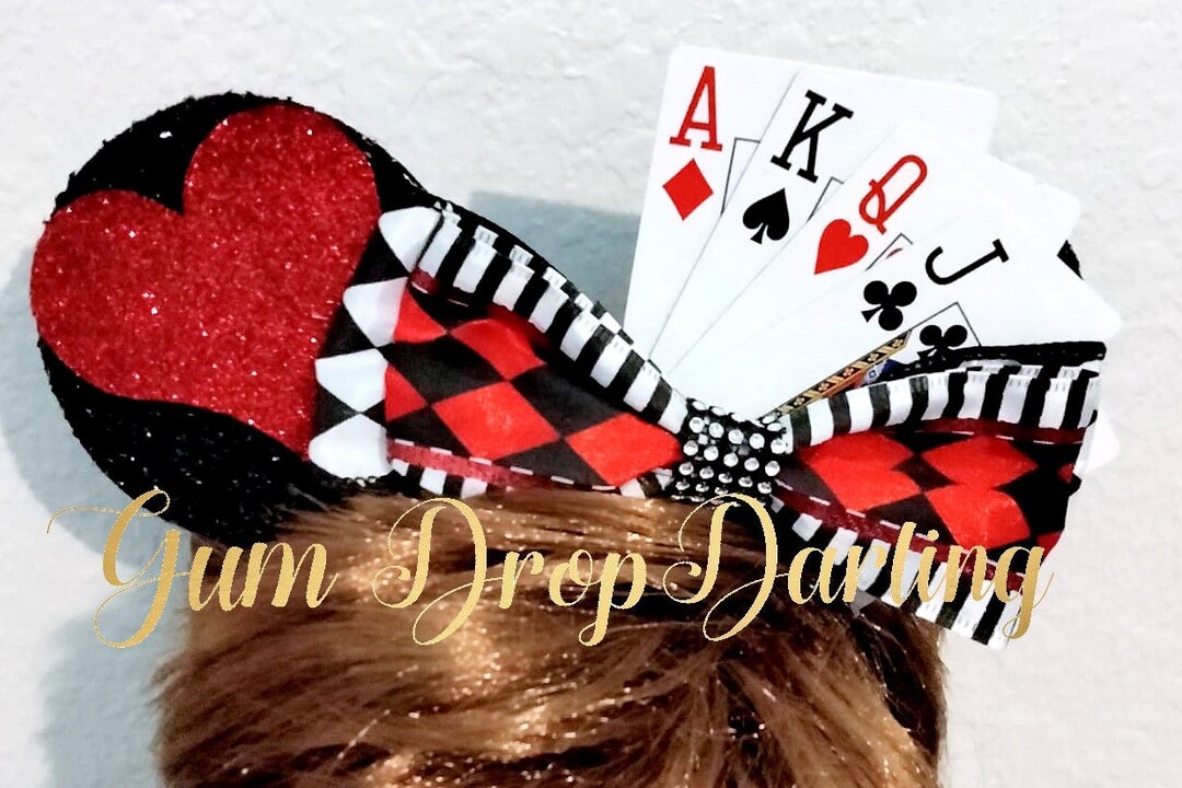 Queen of Hearts Inspired Ears, Queen Hearts Minnie Inspired Ears ...